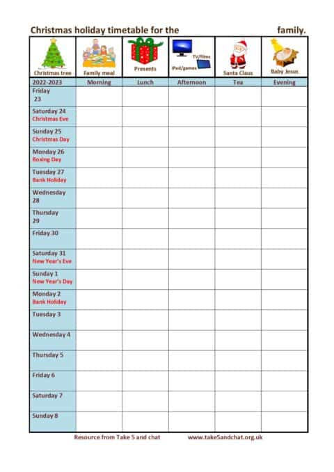 Resources - Take 5 and chat